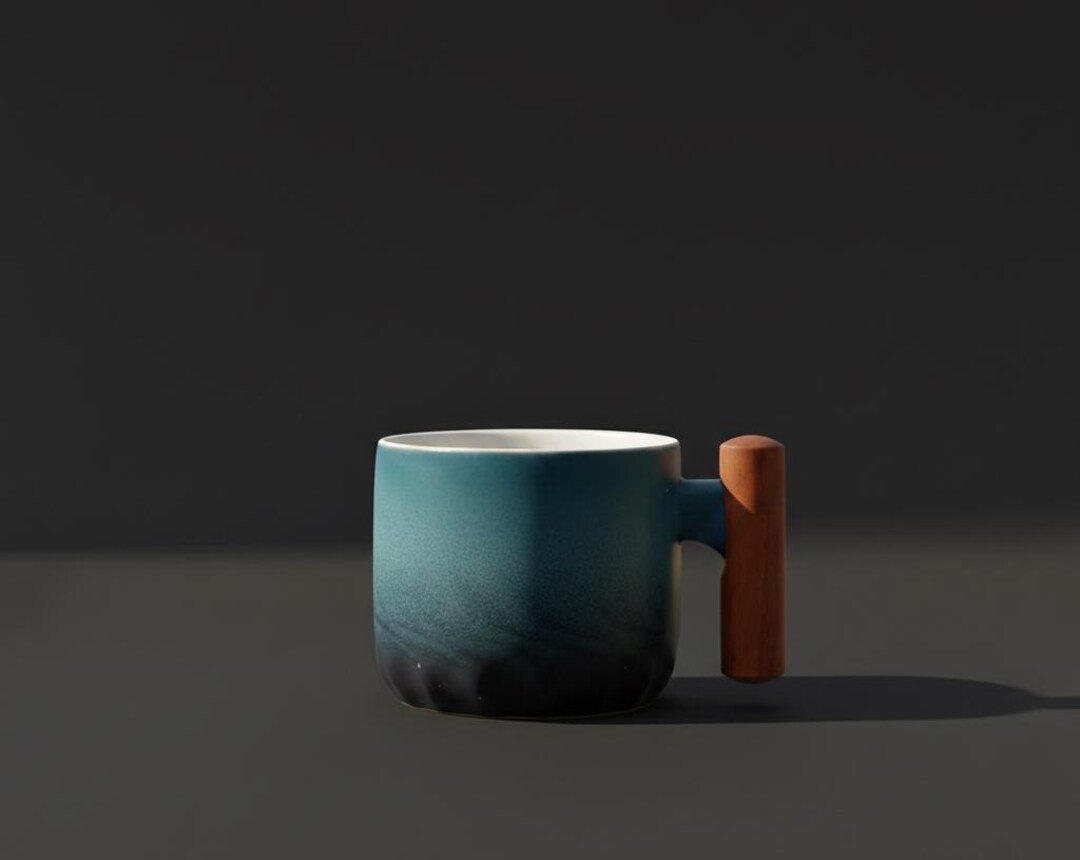 Handcrafted Ceramic Mug, Blue Gradient - Etsy