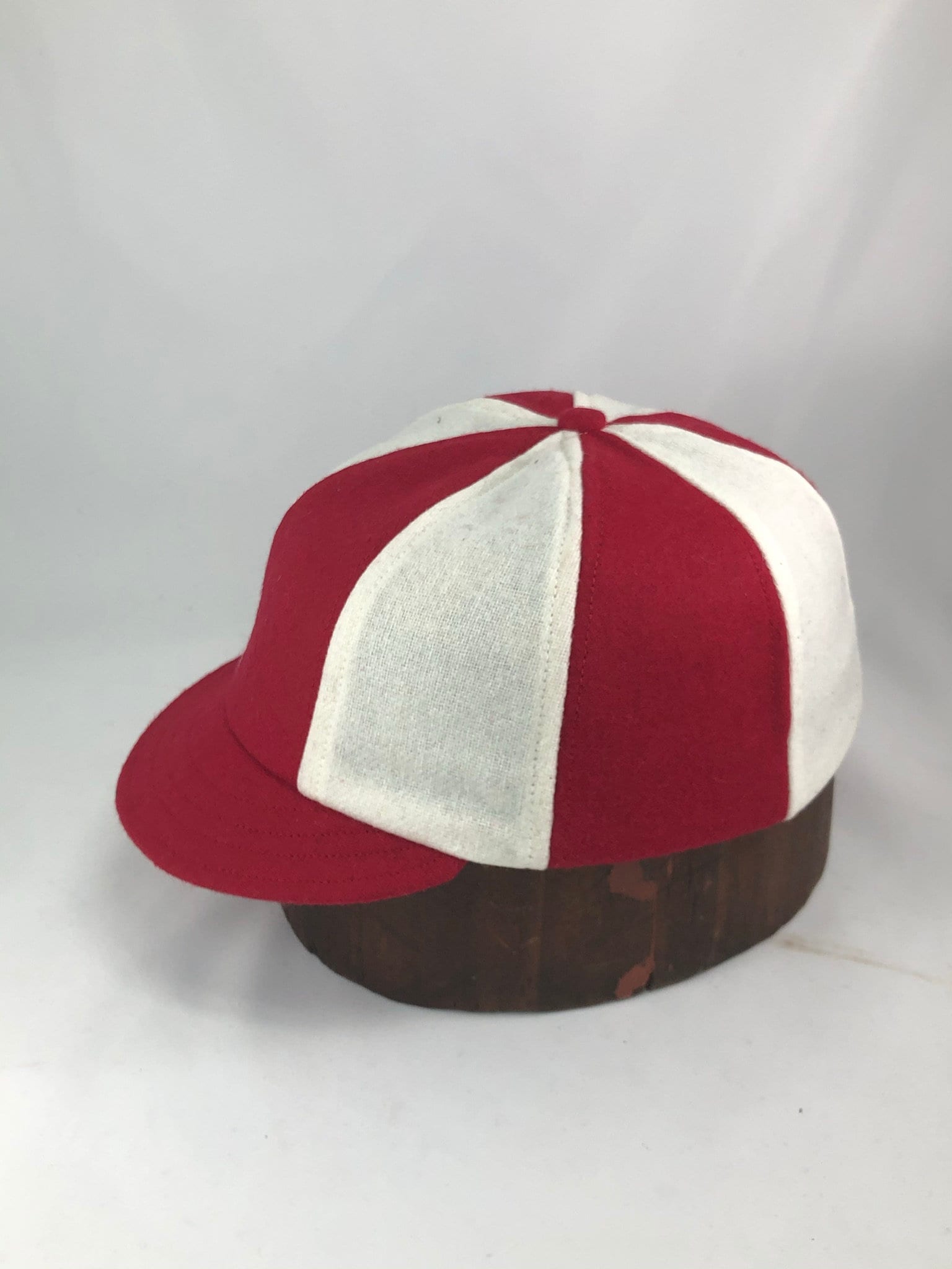 Ultra short 1.5 visor on our Wool 8 panel cap with alternating color ...