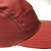 Nautical Red Waxed Cotton 4 Panel Cap With Front Pockets. Fitted or ...