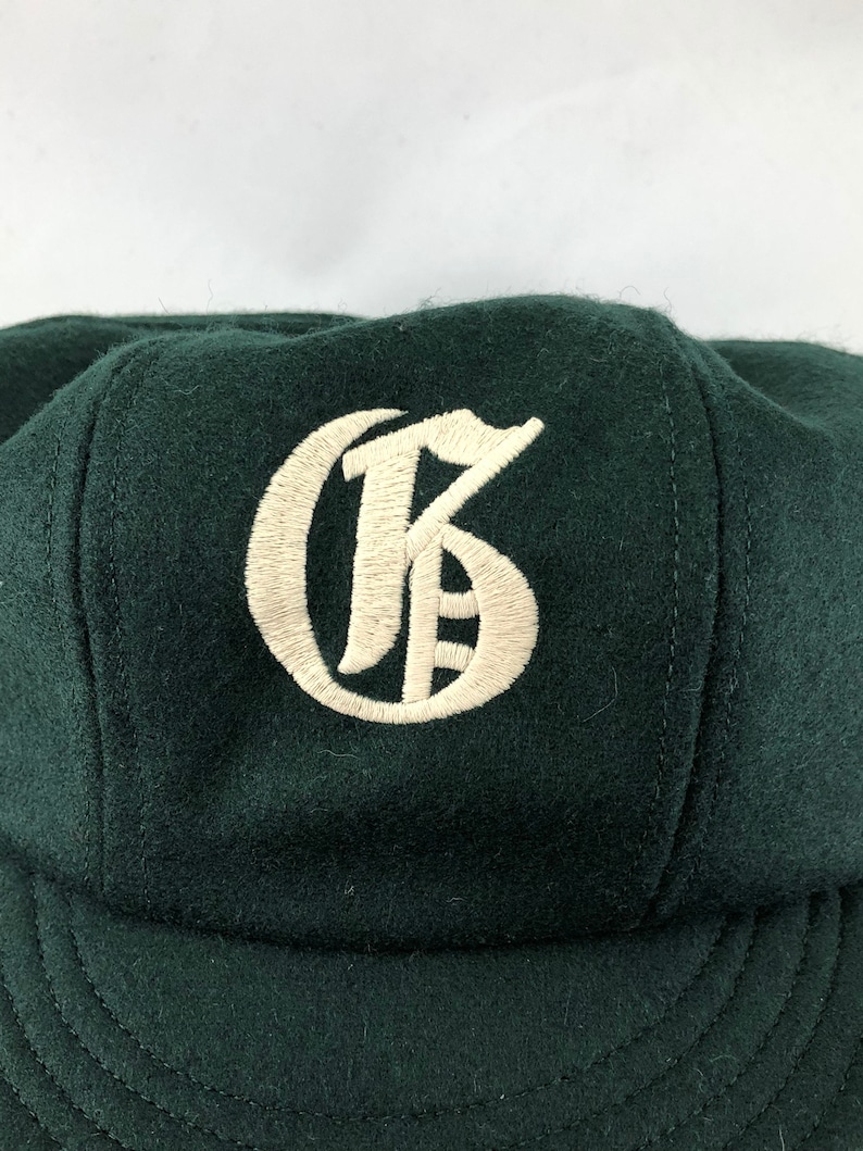 8 Panel Baggy Cricket Cap in Dark Green Melton Wool. Fitted to | Etsy UK