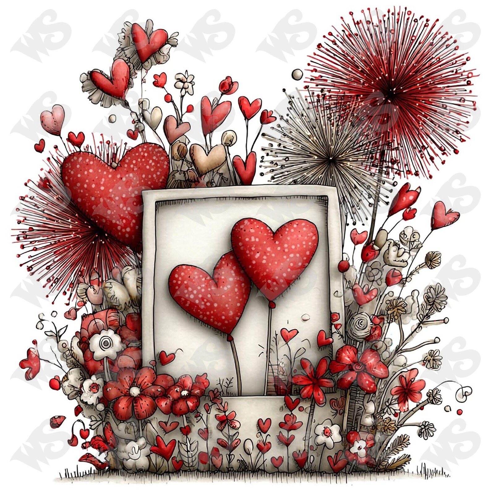 Whimsical Valentine's Day Clipart: Whimsical Graphics (digital Download ...