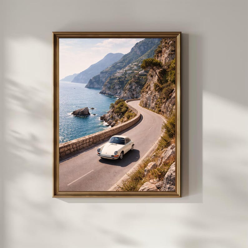 Old Money Coastal Drive Printable Poster - Digital Download Car Poster ...