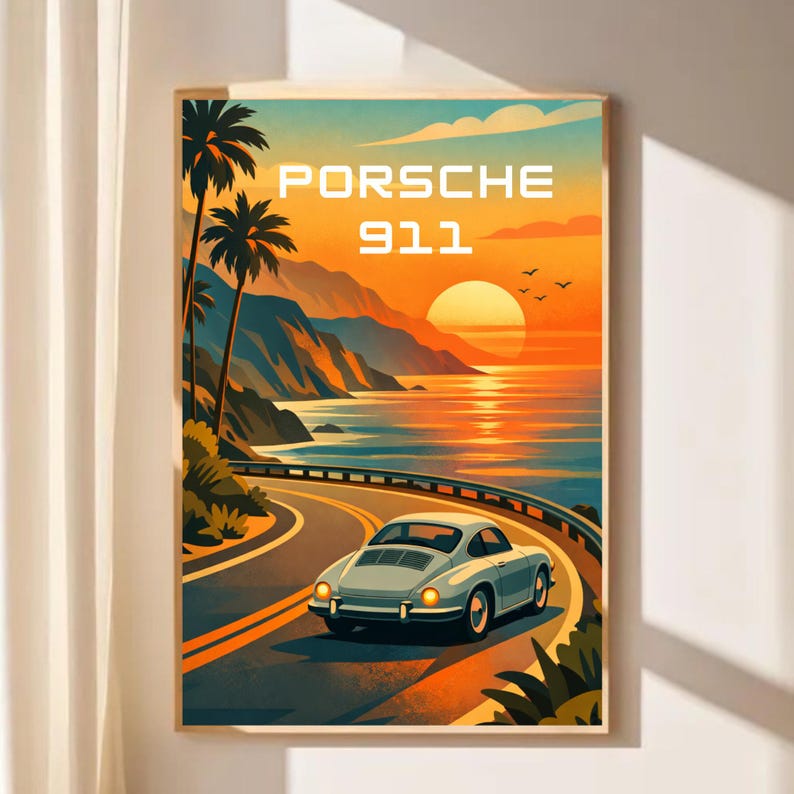 1980s Porsche 911 Poster - Iconic 930 Turbo Print for Classic Room ...