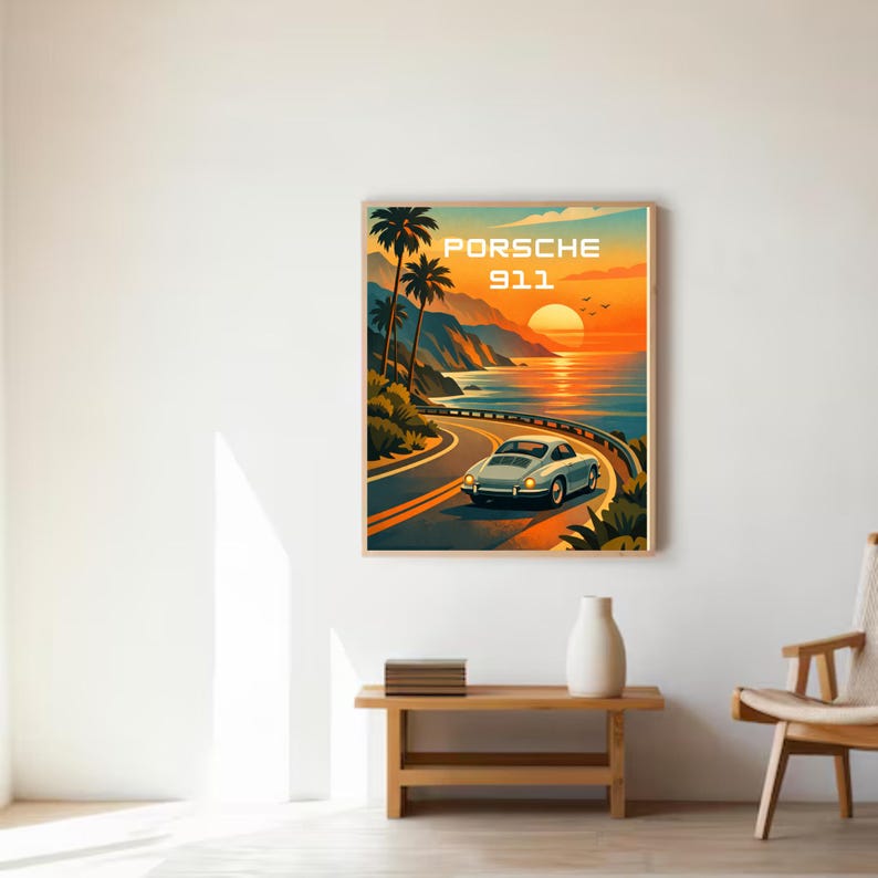 1980s Porsche 911 Poster - Iconic 930 Turbo Print for Classic Room ...