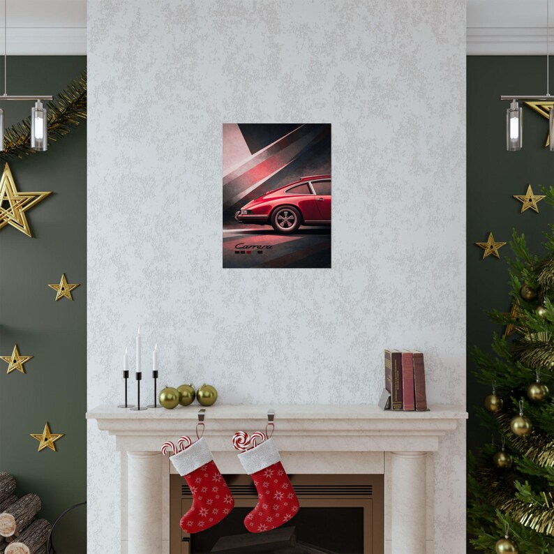 Red Porsche 911 Wall Art - Mountain Pass Sports Car Travel Artwork ...