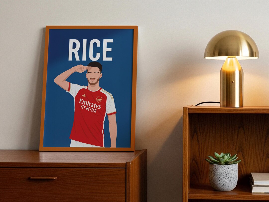 Declan Rice Minimalist Poster | Arsenal FC Wall Art Print | Modern ...