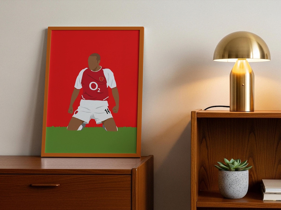 Arsenal Footballer Henry Knee Sliding Celebration Matte Poster | Soccer ...