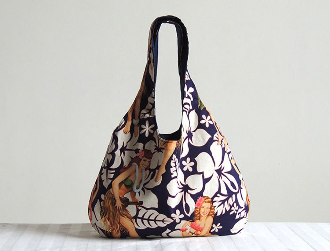 Vintage Hula Girls Hobo Tote Bag Spring Fashion New York Hobo Tote Bag ...