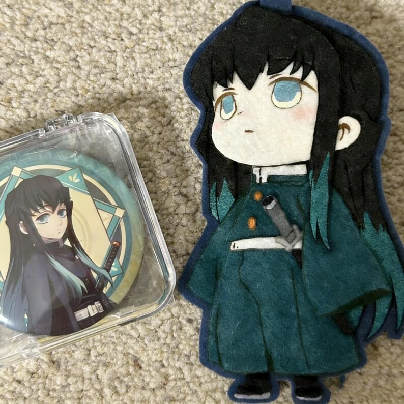 Demon Slayer, Muichiro Tokito, Felt Pendant, Finished Charm, Anime ...