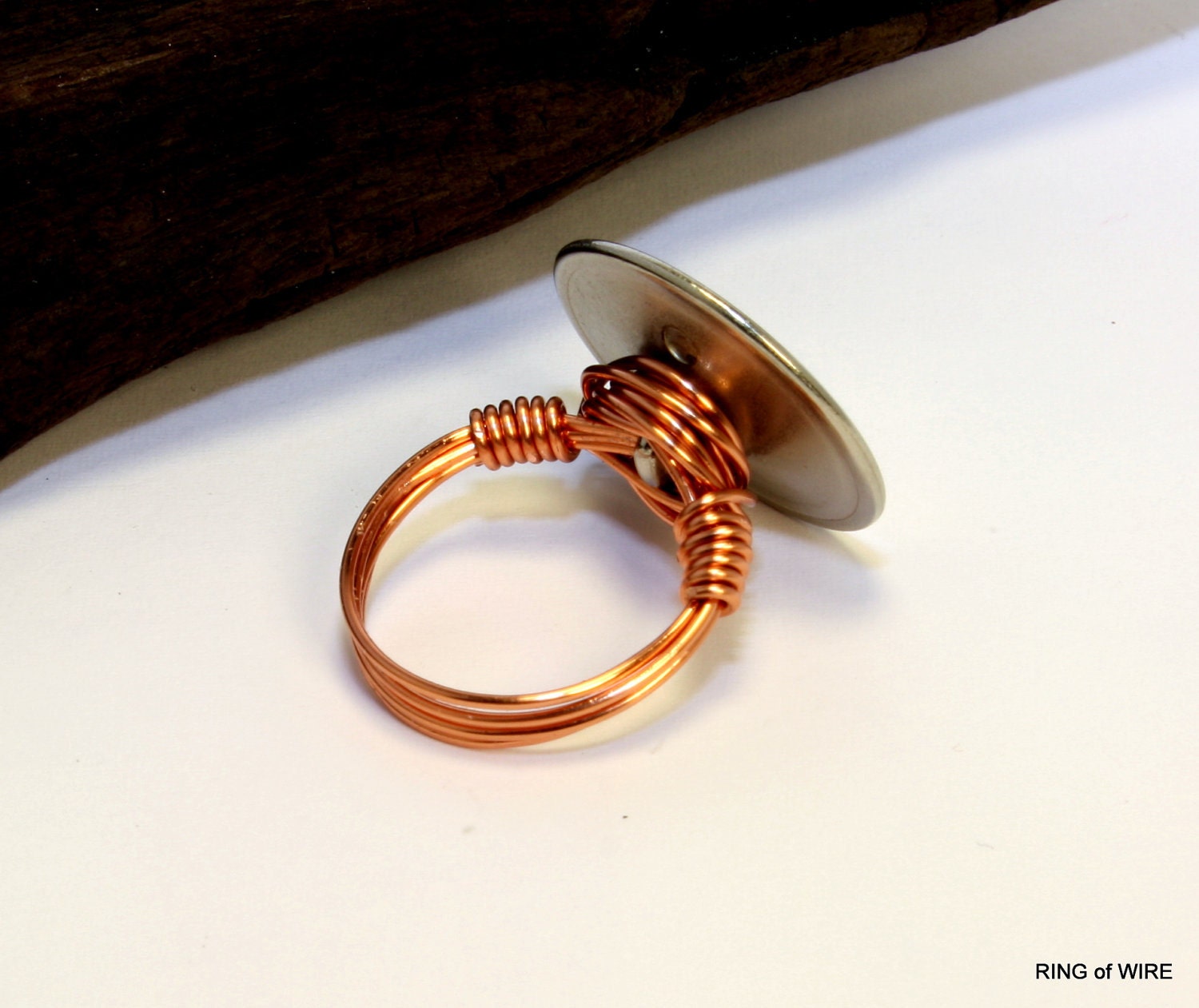 Silver Button Ring Silver Funnel Ring Funnel Button Ring - Etsy