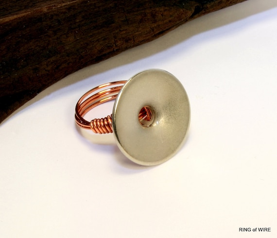 Silver Button Ring Silver Funnel Ring Funnel Button Ring | Etsy