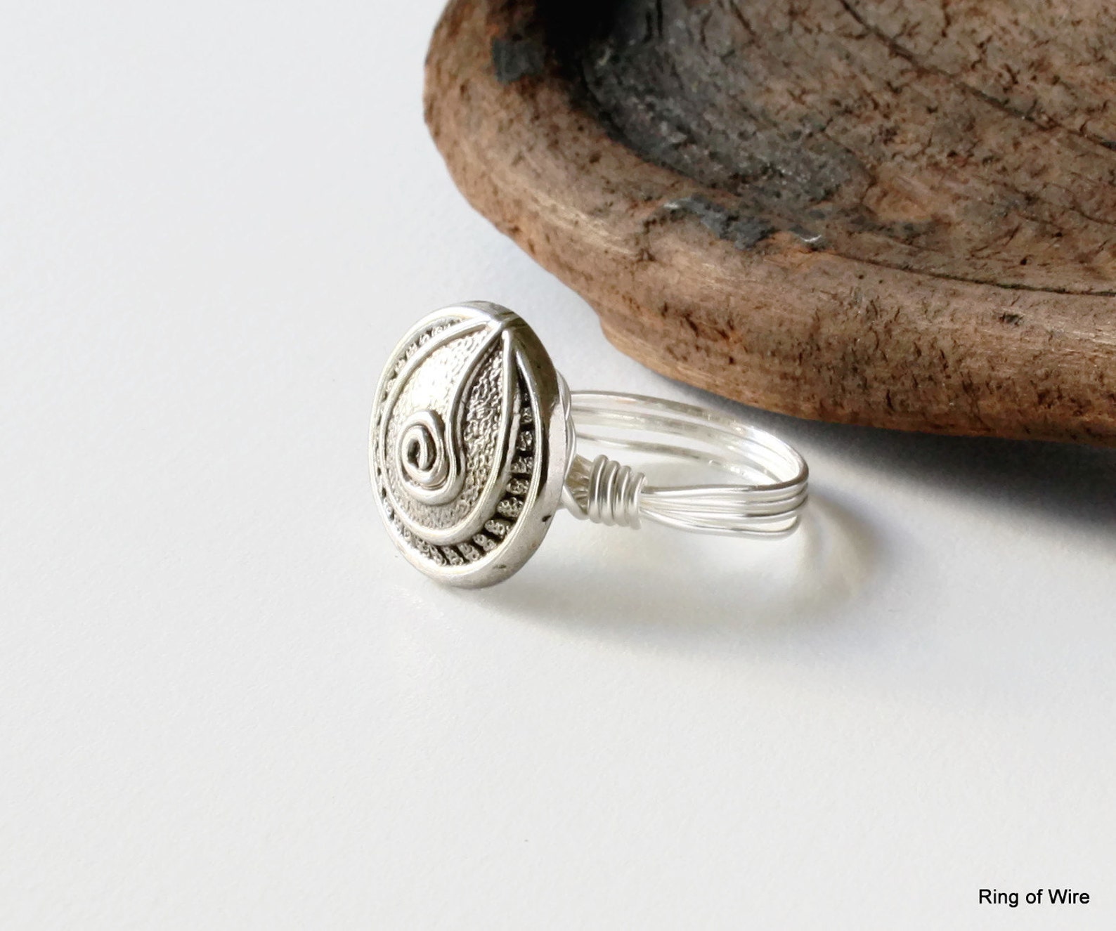 Silver Button Ring Button Jewelry Metal Button Ring Silver - Etsy