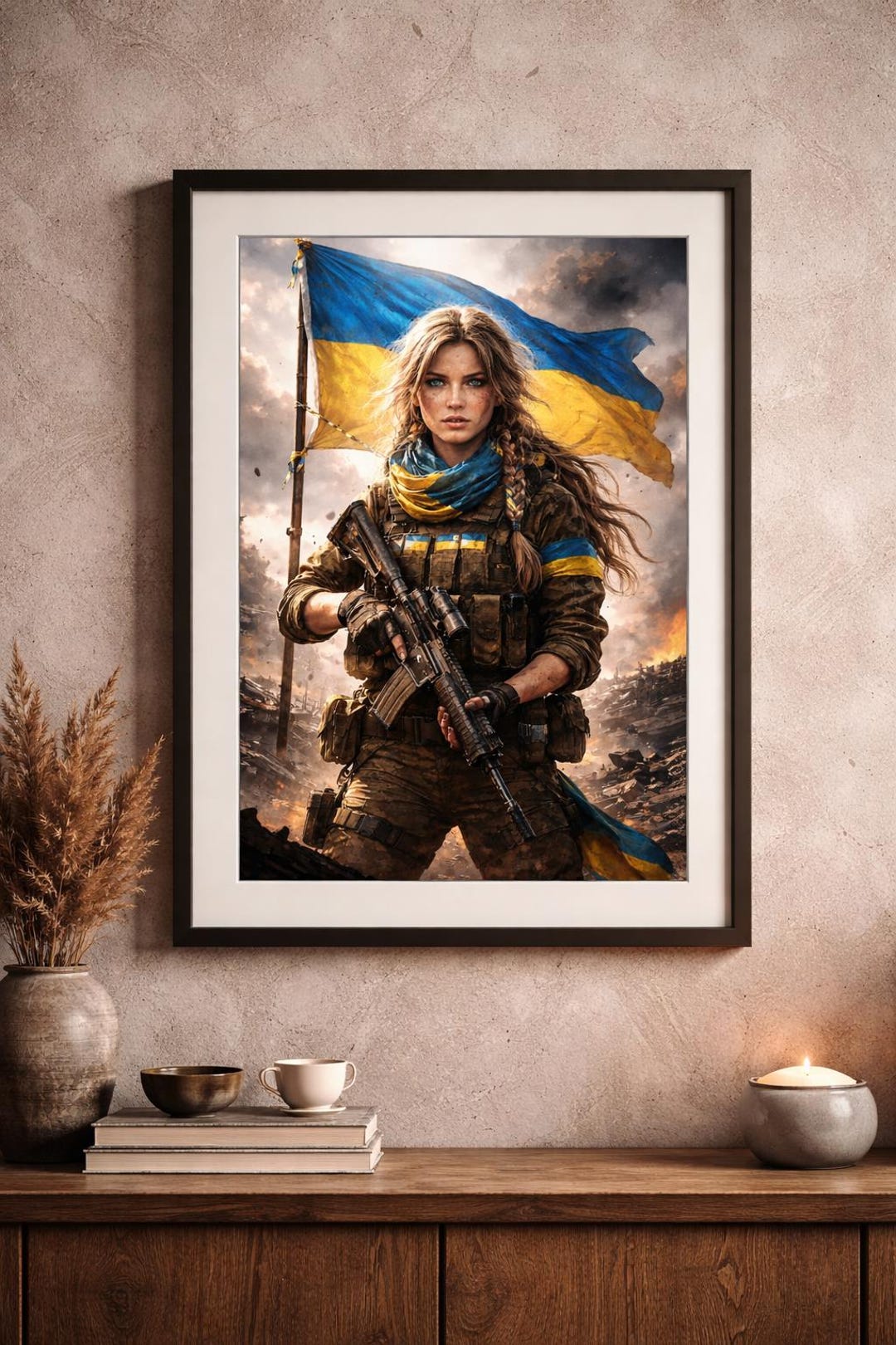 Ukrainian Freedom Fighter Poster | Strong Woman Wall Art | Ukraine ...