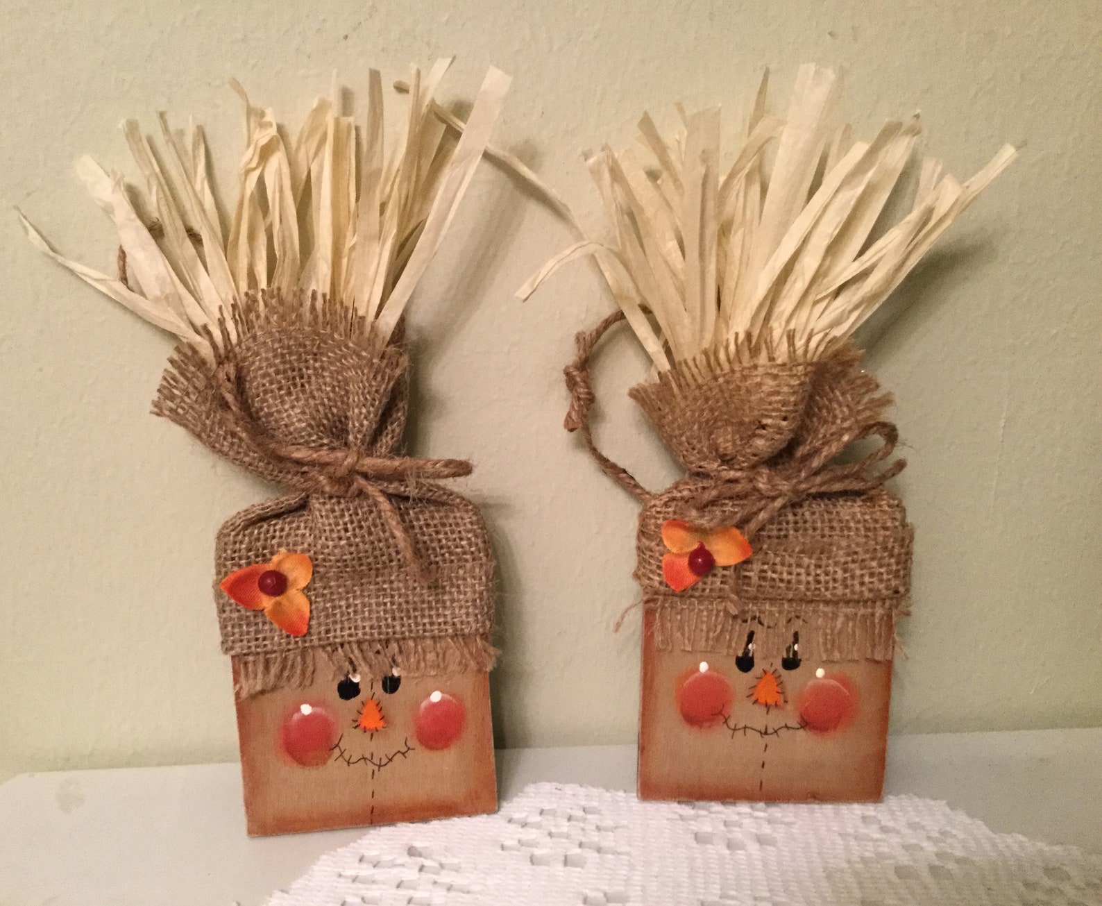 Scarecrow Tags Wood Farm Home Handmade Housewarming Fall Decor - Etsy