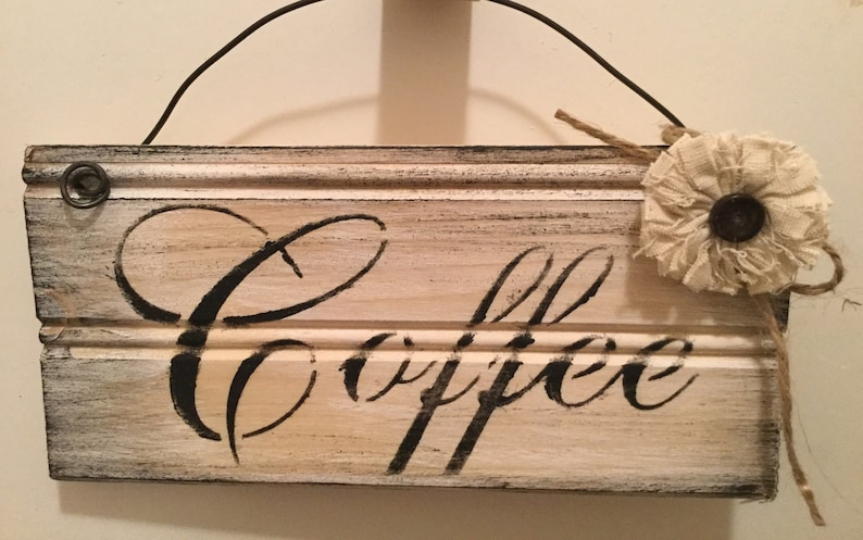 Coffee Upcycled Wood Sign Farm Sign Housewarming Gift Country | Etsy