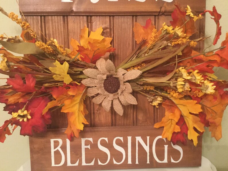 Fall Blessings Sign Housewarming Gift Fall Decor Autumn - Etsy