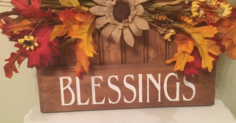 Fall Blessings Sign Housewarming Gift Fall Decor Autumn - Etsy