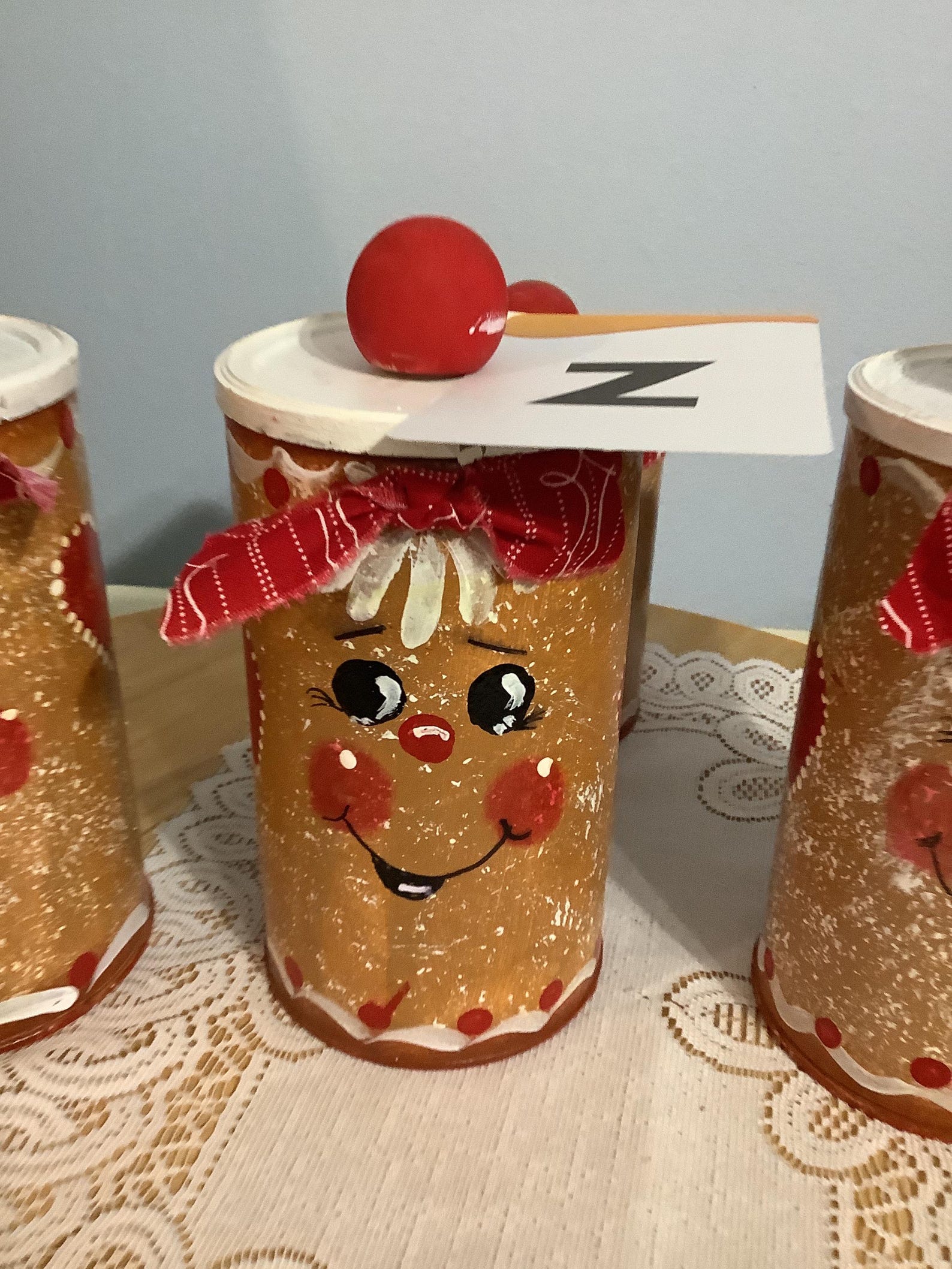 Gingerbread on Upcycled Container Housewarming Ginger Decor Inger ...