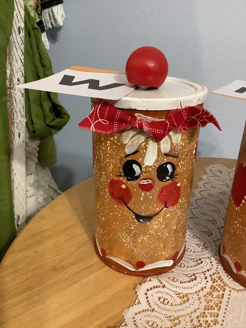 Gingerbread on Upcycled Container Housewarming Ginger Decor Inger ...