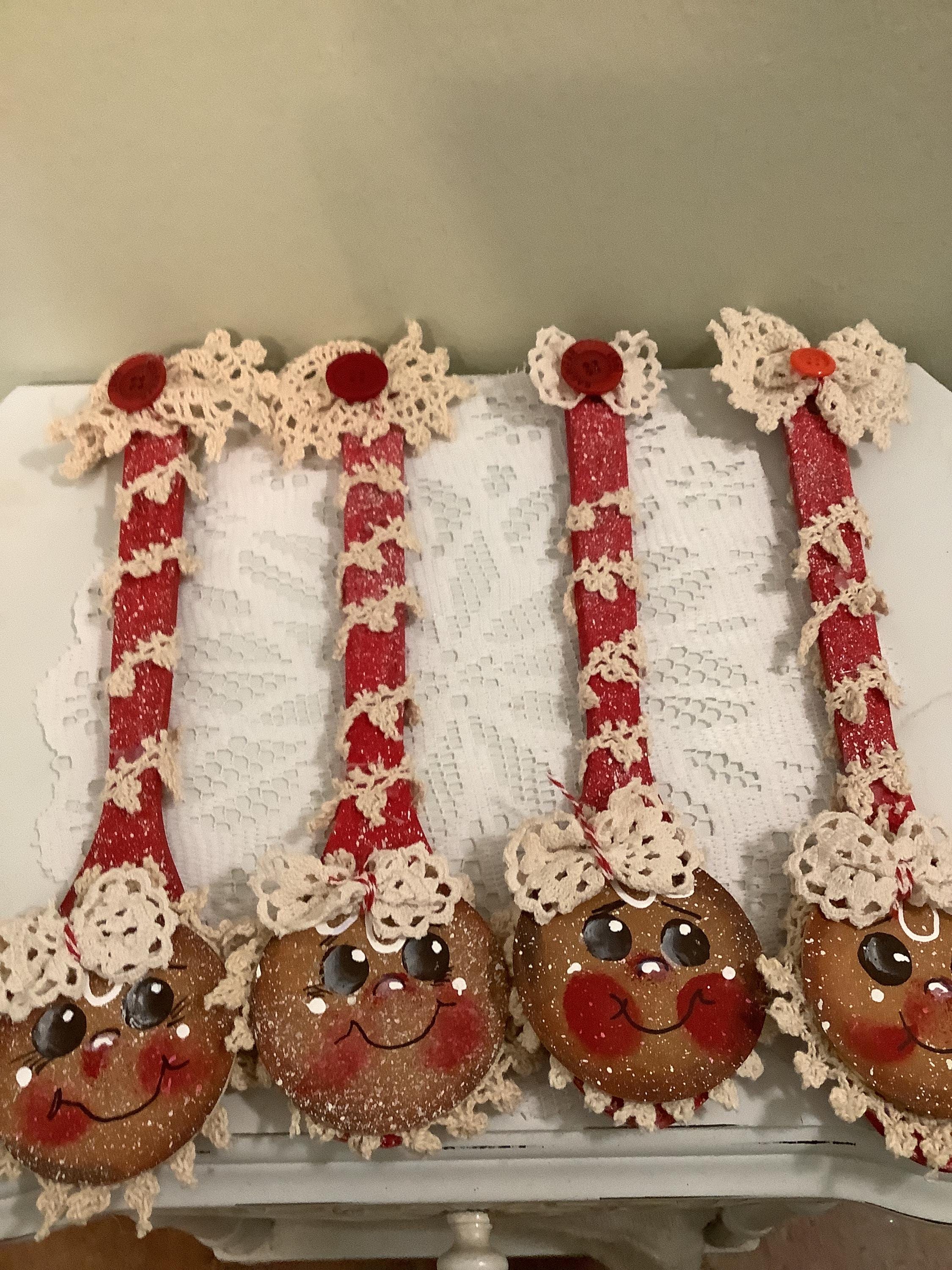 Gingerbread Large Wooden Spoon Gingerbread Decor.ginger Kitchen.country Kitchen Country Home ...