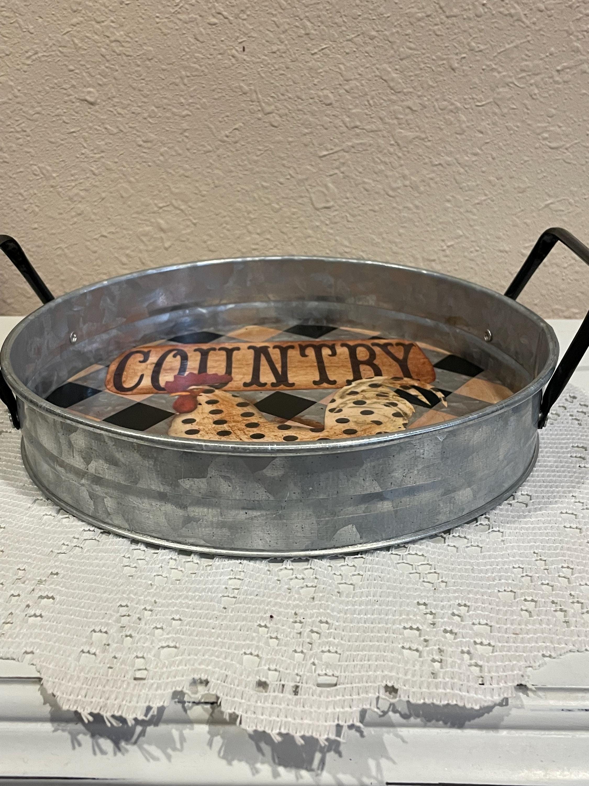 Rooster Serving Tray Chicken Rooster Collector. Farm Kitchen - Etsy
