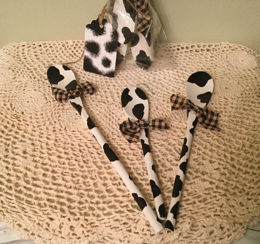 Cow Farm Decor Housewarming Farmhouse Farm Kitchen Upcycled Spoons With ...