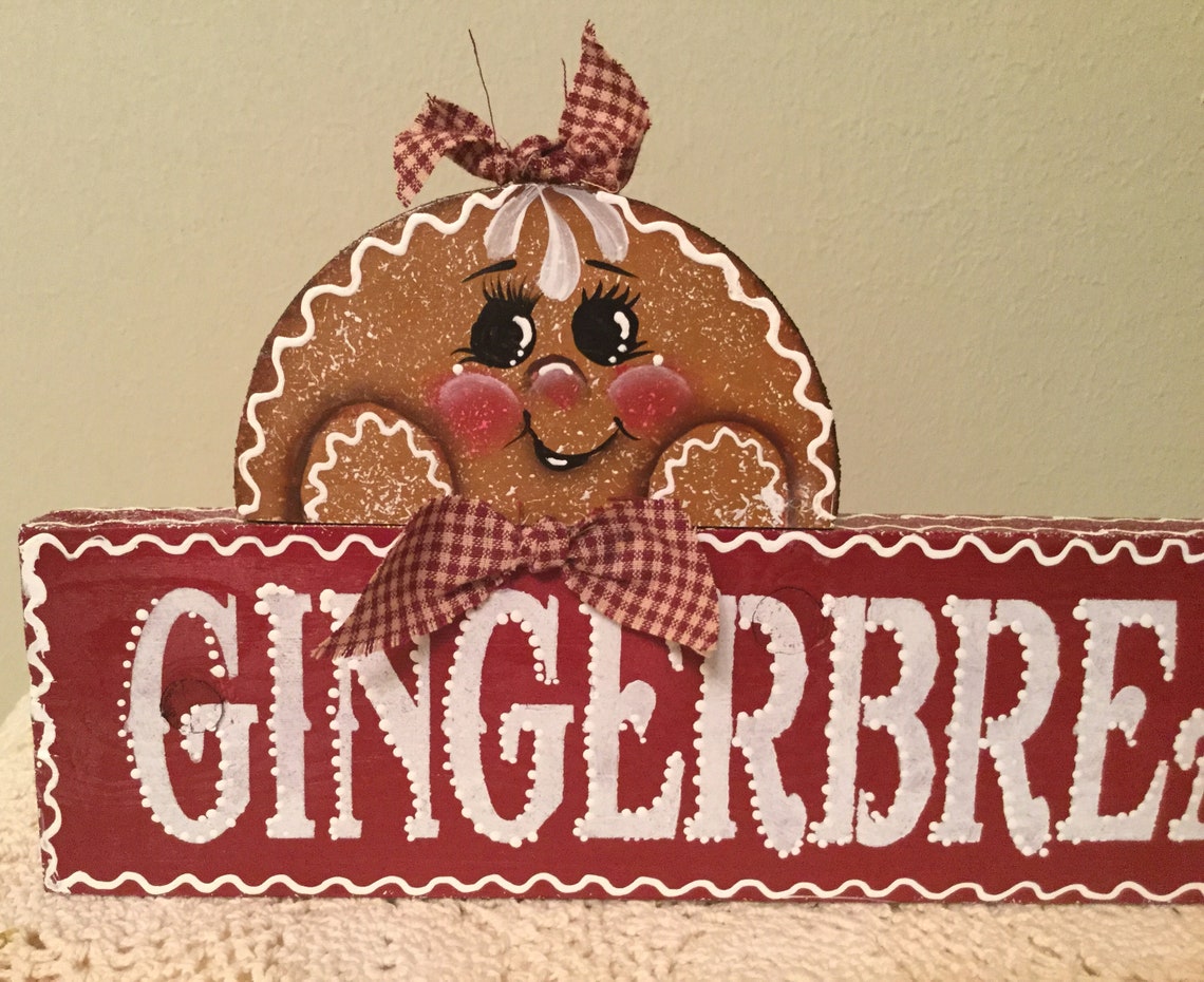 Gingerbread Shelf Sitter Housewarming Ginger Kitchen Ginger | Etsy