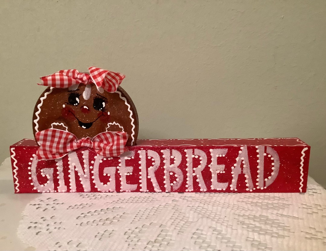 Gingerbread Shelf Sitter Housewarming Ginger Kitchen Ginger Lover ...