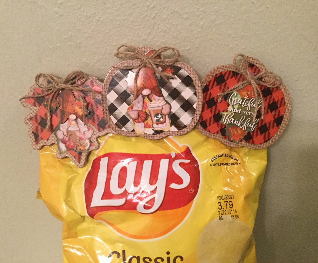Pumpkin Fall Leaves Chip Clips Set of Four Housewarming Ready to Ship ...