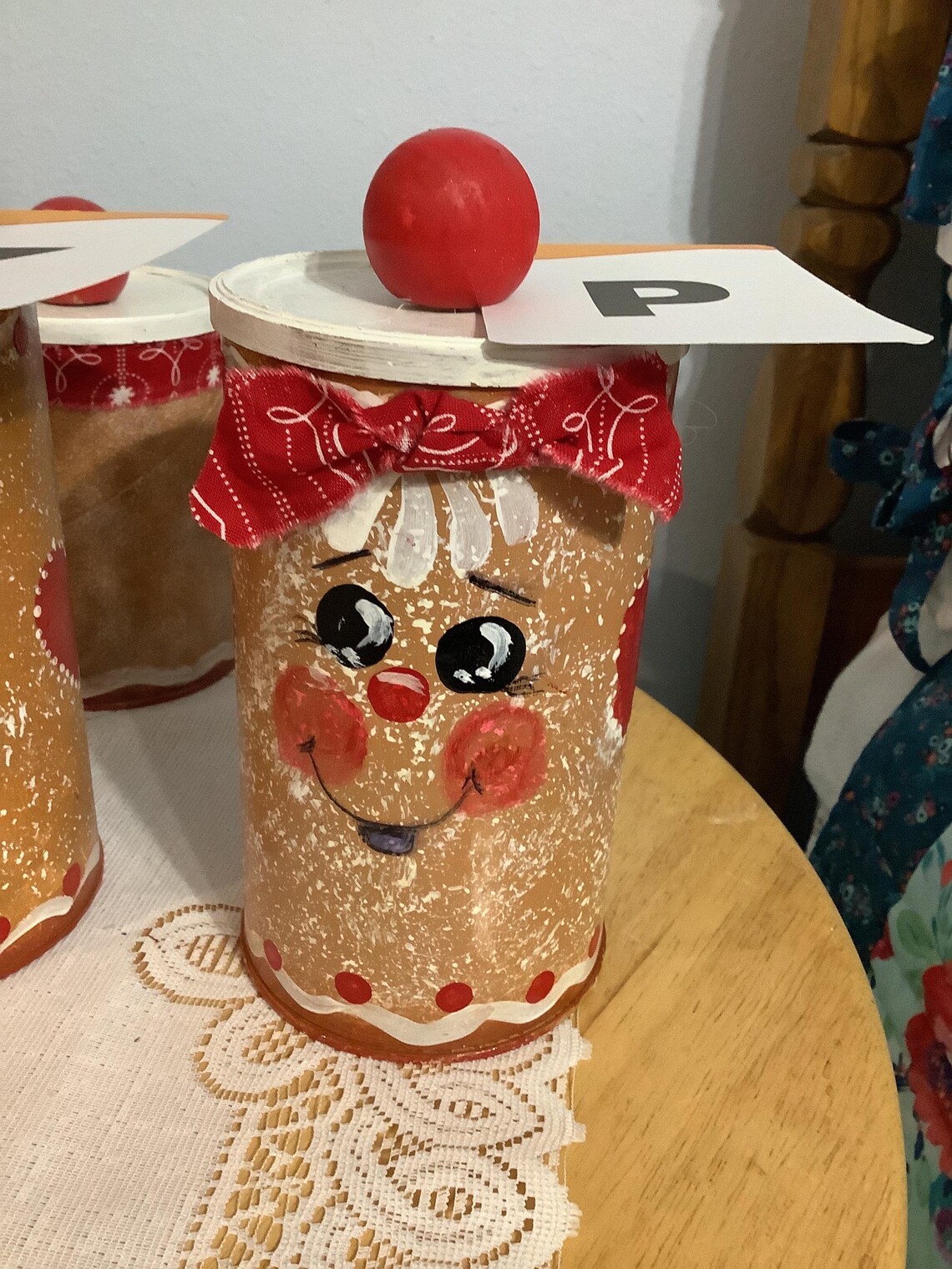 Gingerbread on Upcycled Container Housewarming Ginger Decor Inger ...