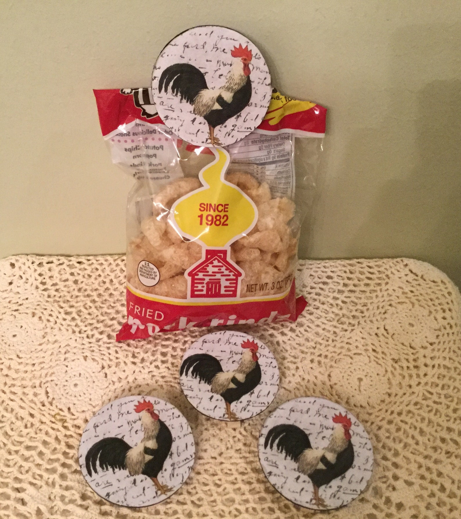 Rooster Chip Clips Set of Four Housewarming Farm Kitchen - Etsy