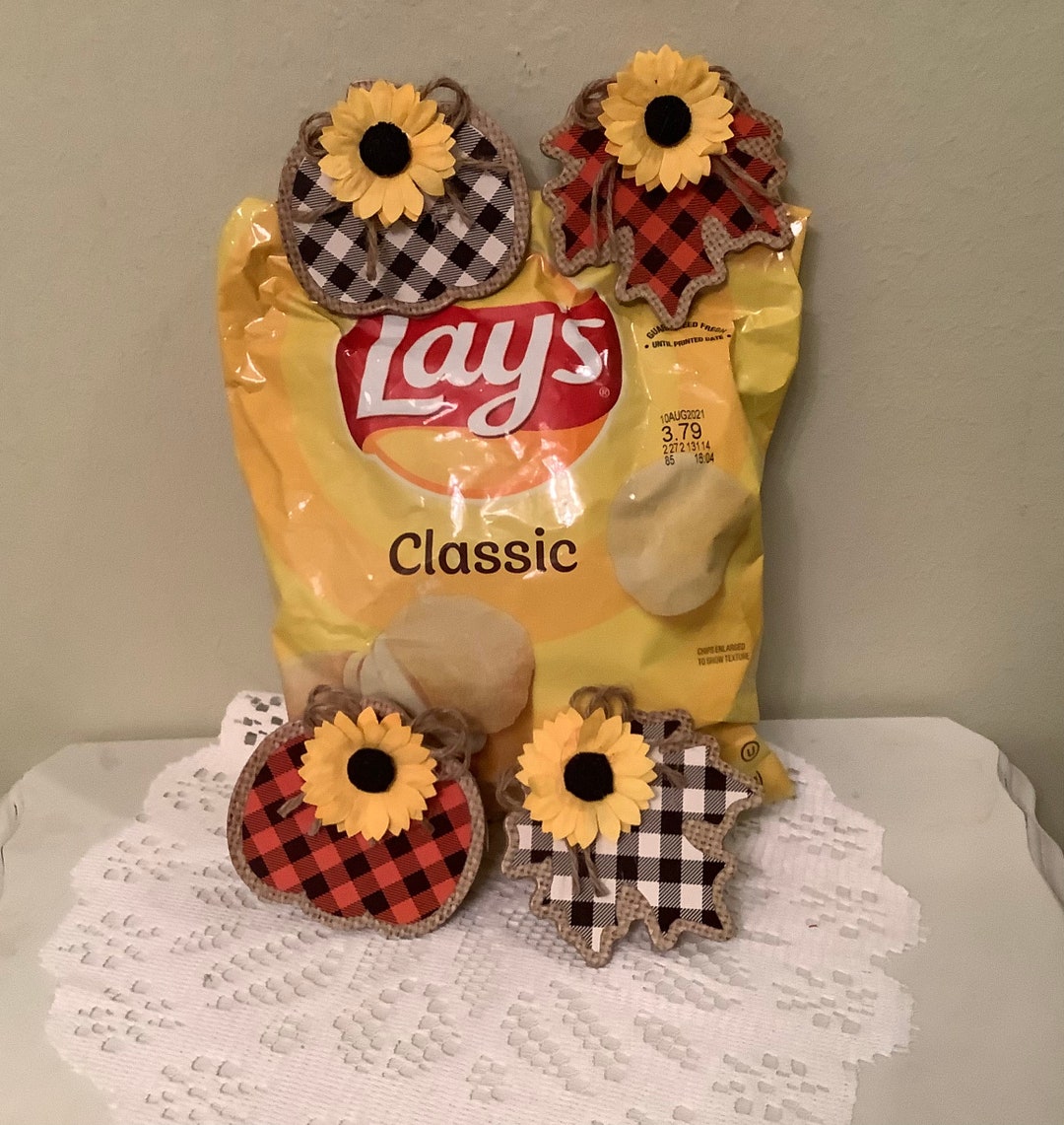 Fall Chip Clips Pumpkins and Leaves Housewarming Fall Decor Set of Four ...