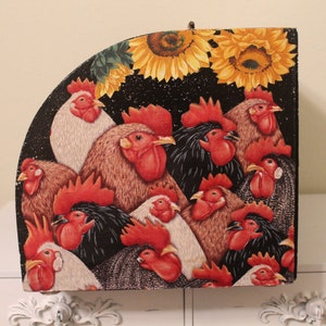 Rooster up Cycled Bread Box. Metal Flip Door..stamped - Etsy
