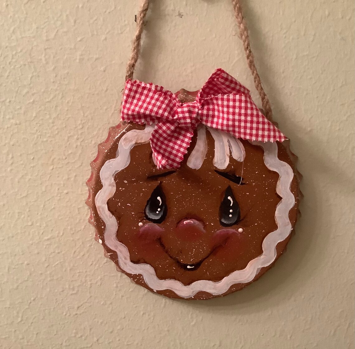 Gingerbread Metal Wall Hanginghousewarming Ginger Decor Ginger - Etsy