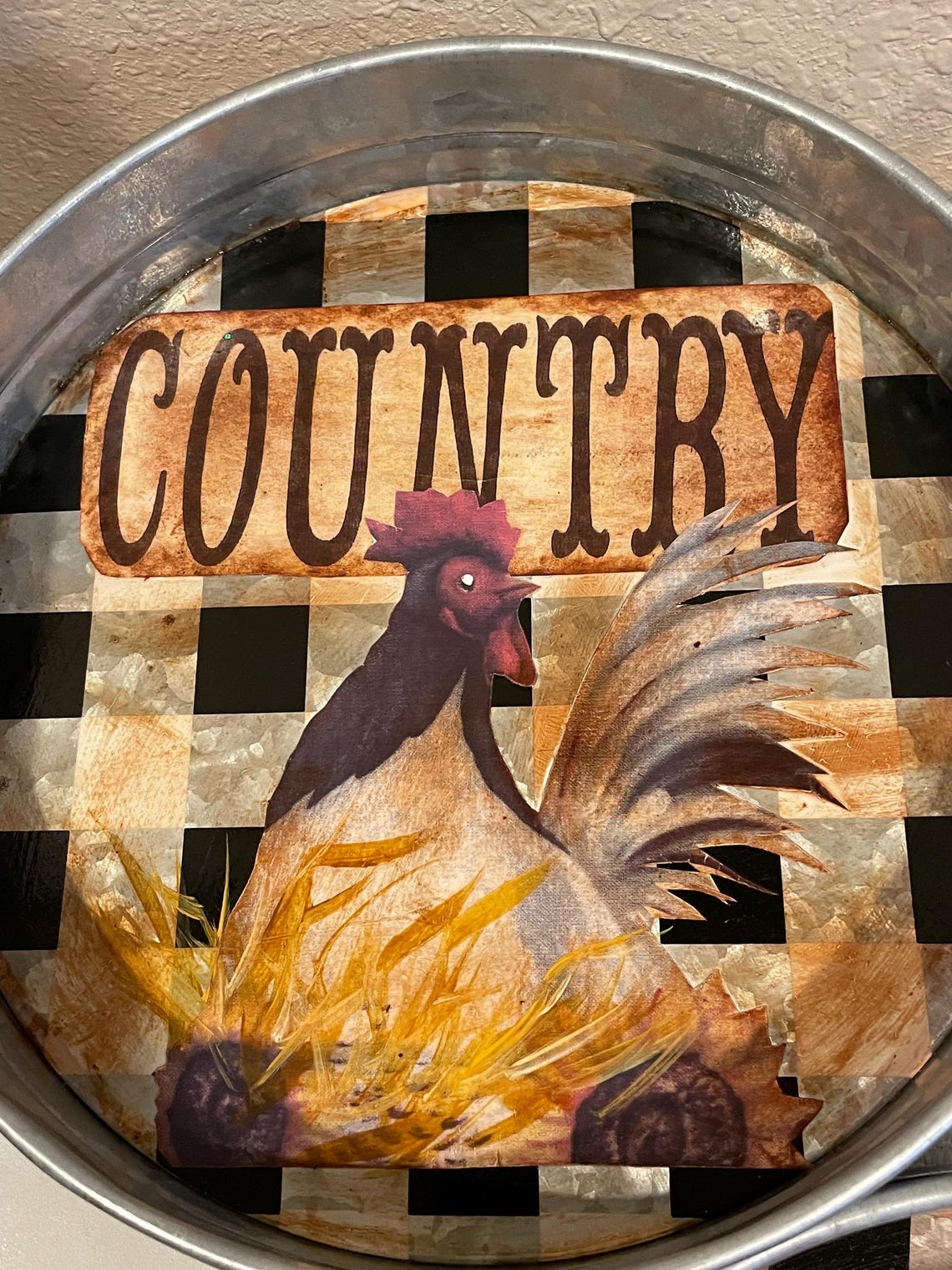 Rooster Serving Tray Chicken Rooster Collector. Farm Kitchen - Etsy