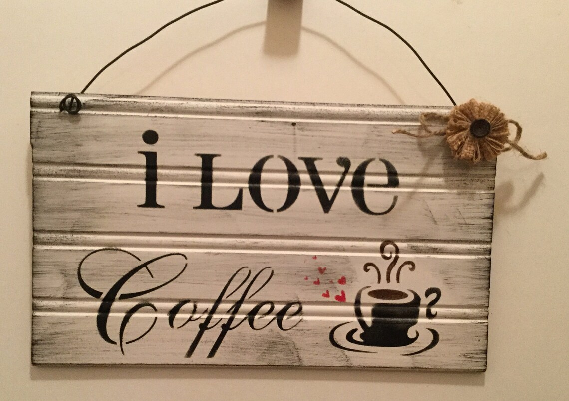 Coffee Upcycled Wood Sign Farm Sign Housewarming Gift Country | Etsy