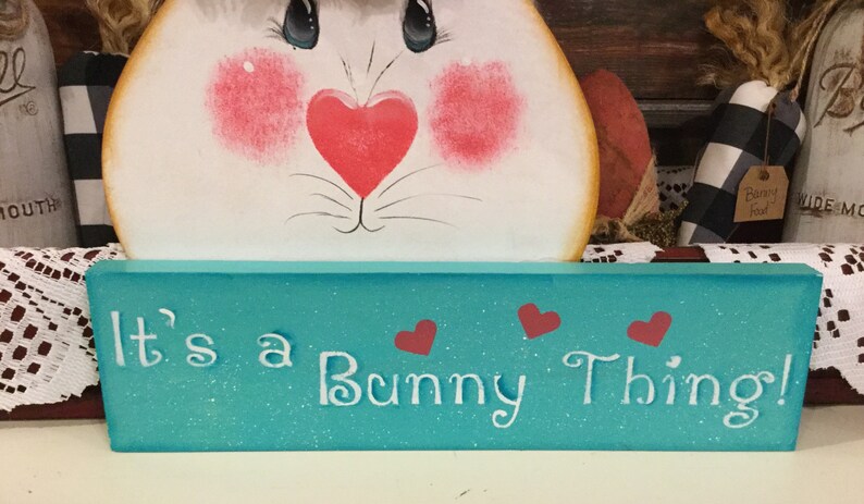 Easter Bunny Shelf Setter Sign New Original Housewarming - Etsy