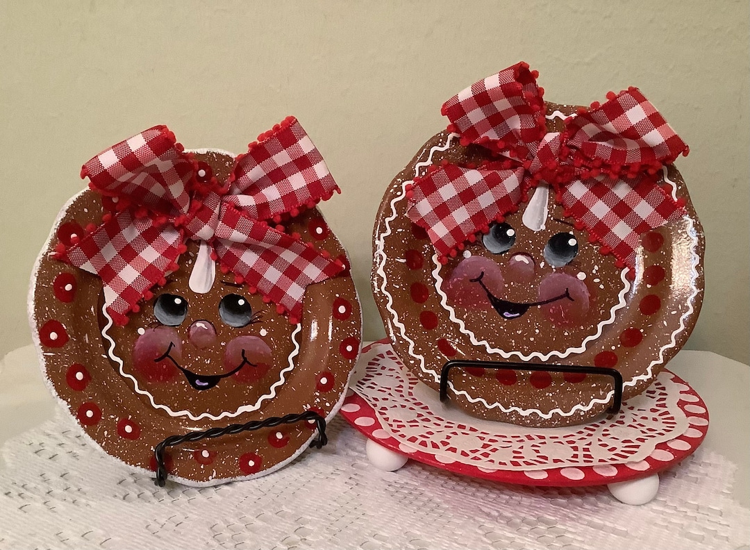 Gingerbread Hand Painted on Ceramic Plate Listing is for One Ginger ...