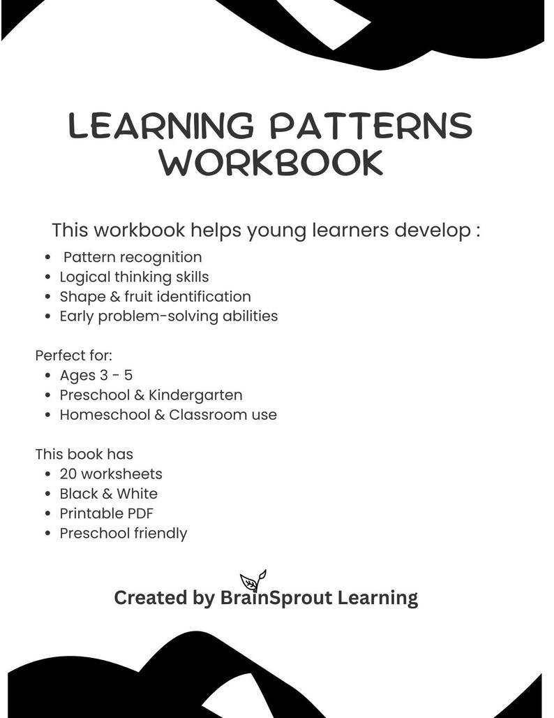 Learning Patterns Worksheets for Kids Ages 3-5| Preschool Pattern ...