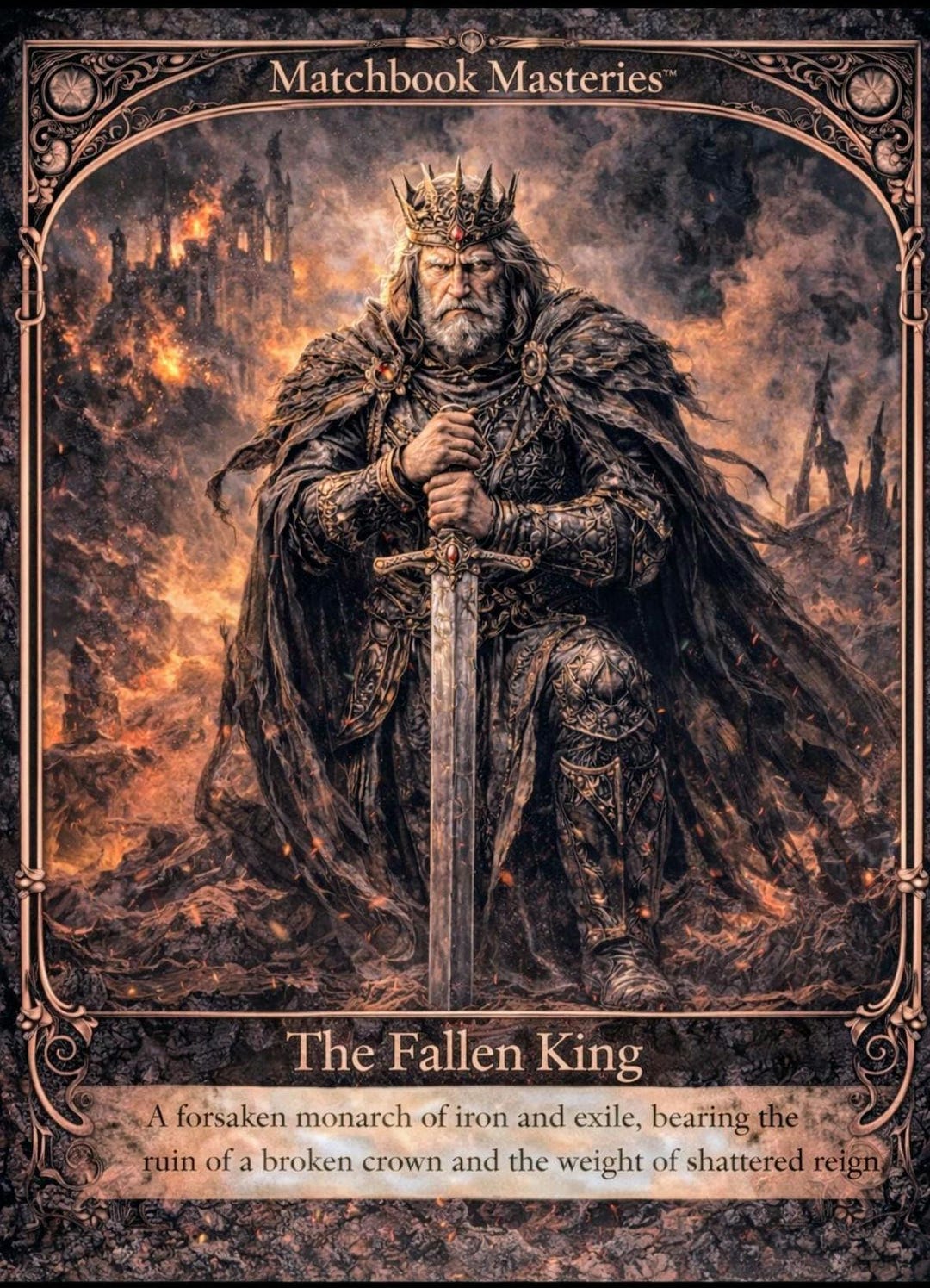 Fallen King Art Print, Dark Mythic Monarch - Etsy
