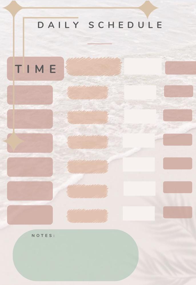 Editable Daily Schedule Canva Template | Neutral Aesthetic Planner ...