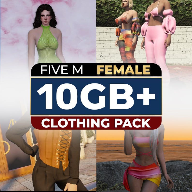 Fivem Clothing Pack 10GB | Nobrand Male & Female Clothes | RP Server Ready | Ultra Optimized ...