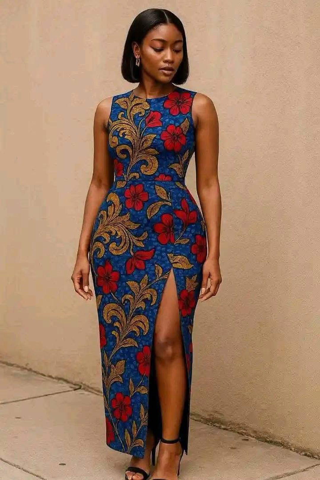 African Ankara Dress,african Print Prom Dress,african Special Occasion ...