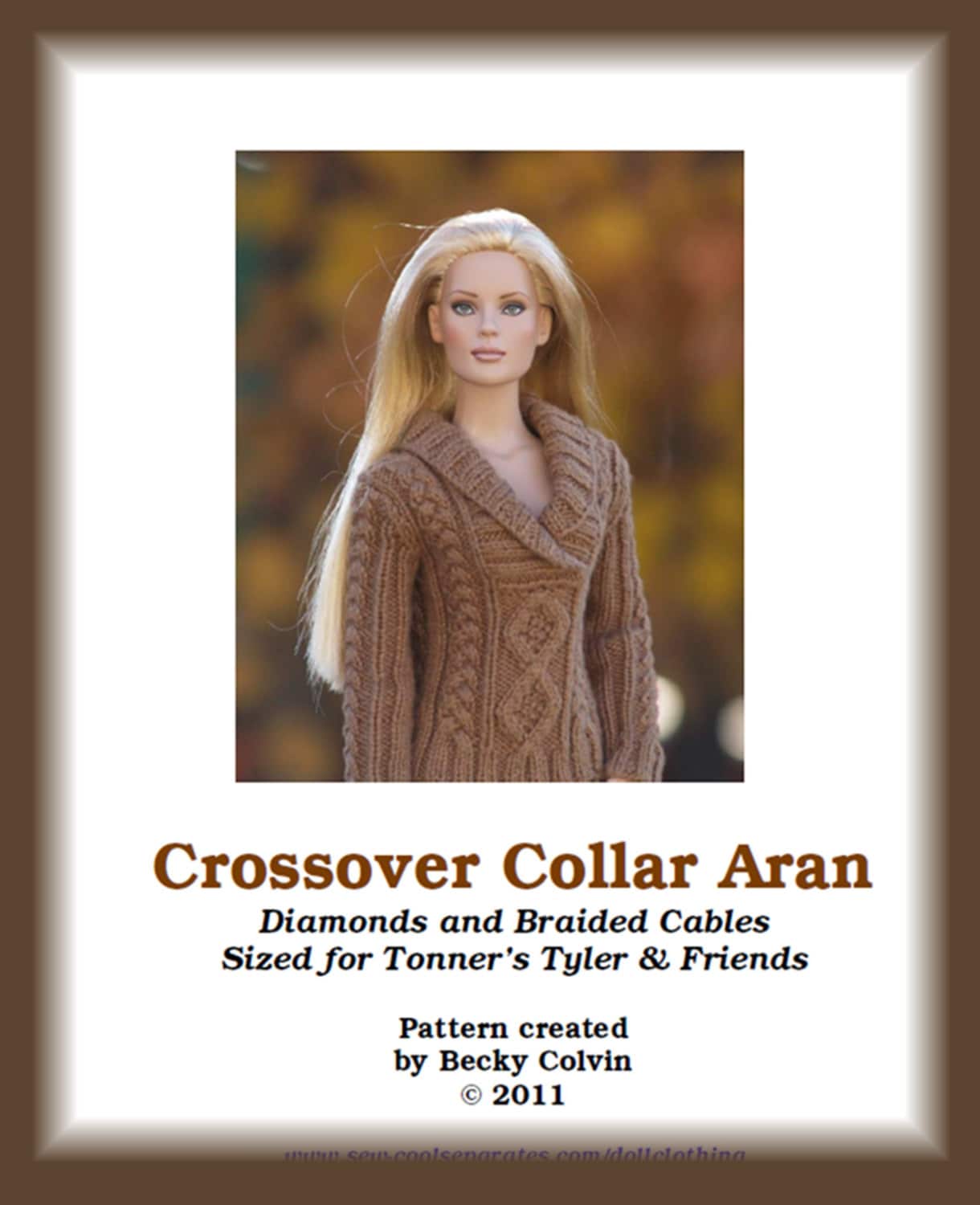 Crossover Collar Aran-twknitting Pattern for Tonner's | Etsy