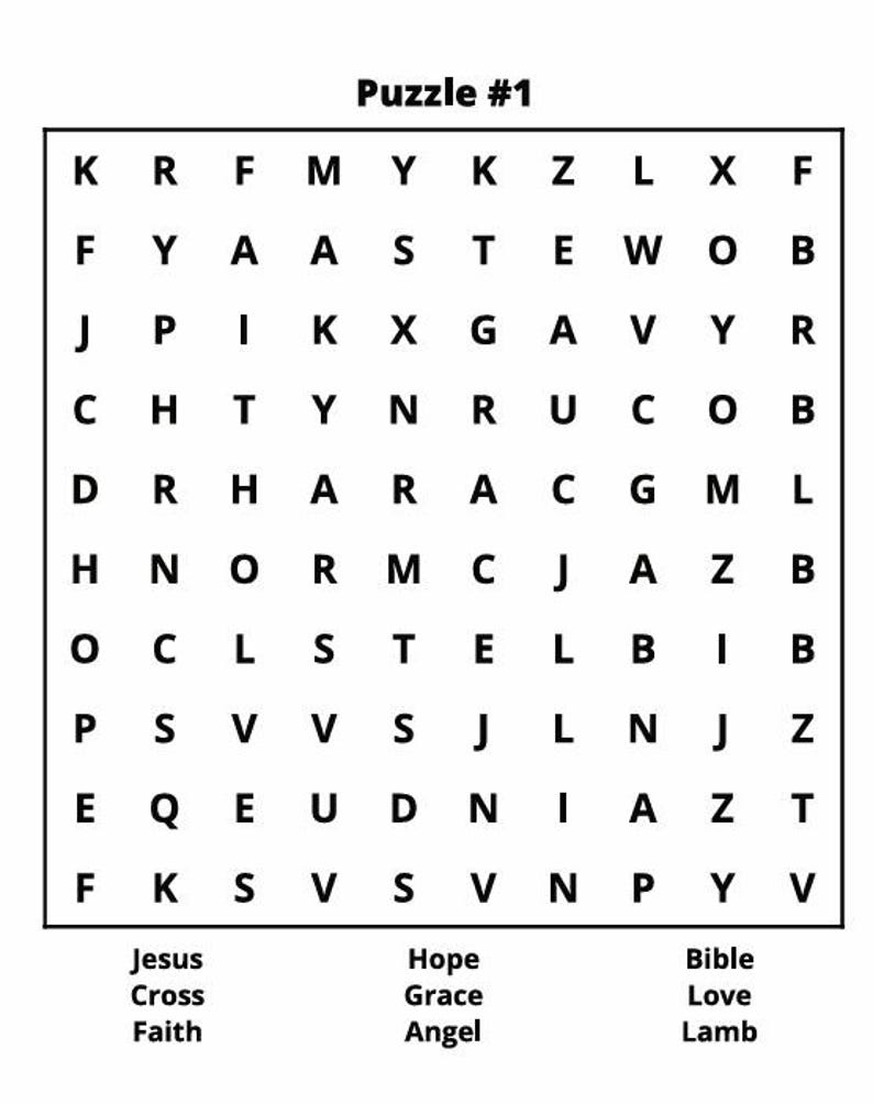 Christian Easter Word Search Puzzle – Bible Verse Activity (digital ...