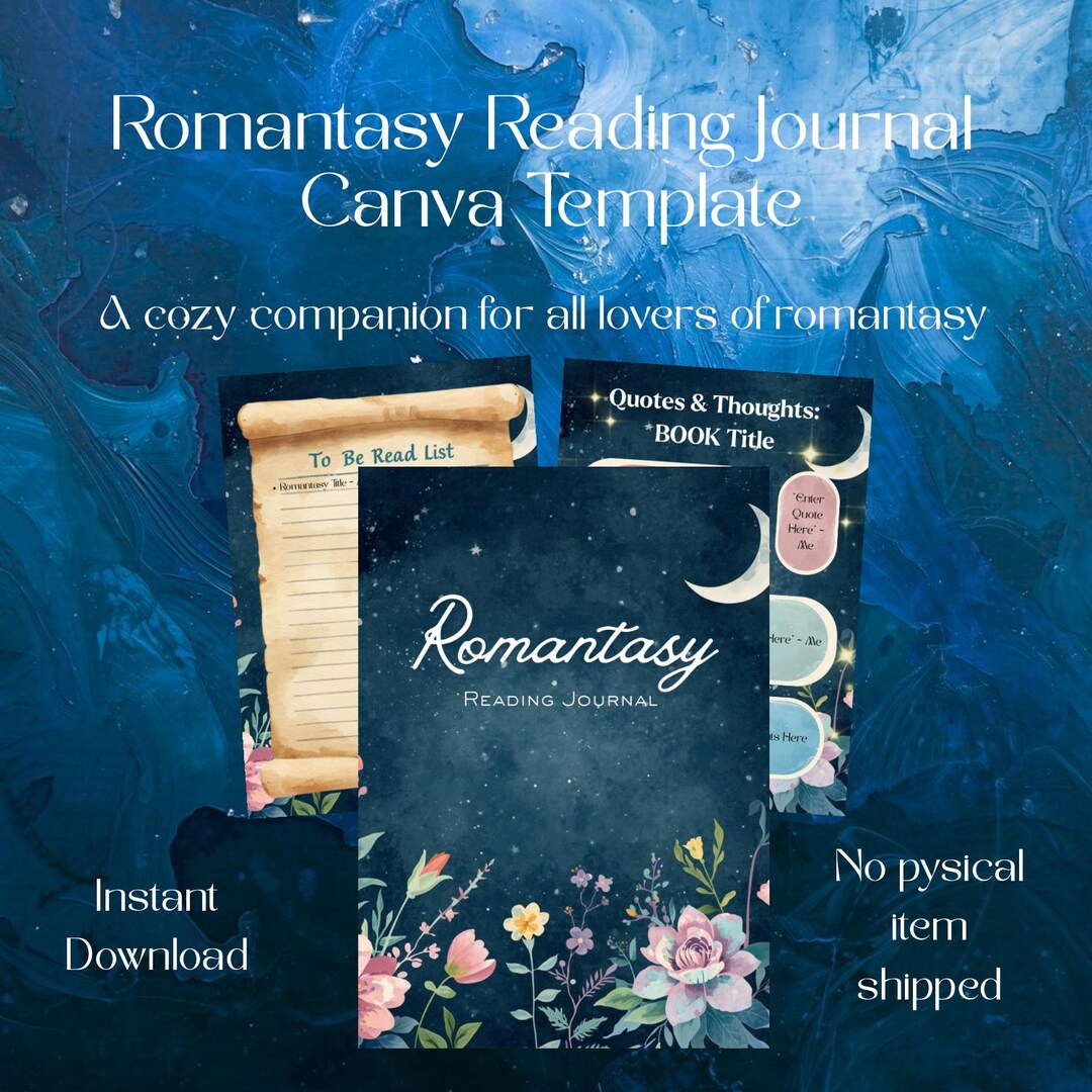 Romantasy Digital Reading Journal | Printable | Canva Template ...