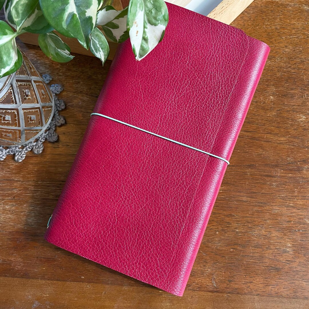 Pink Leather Journal Cover. Standard Size. - Etsy