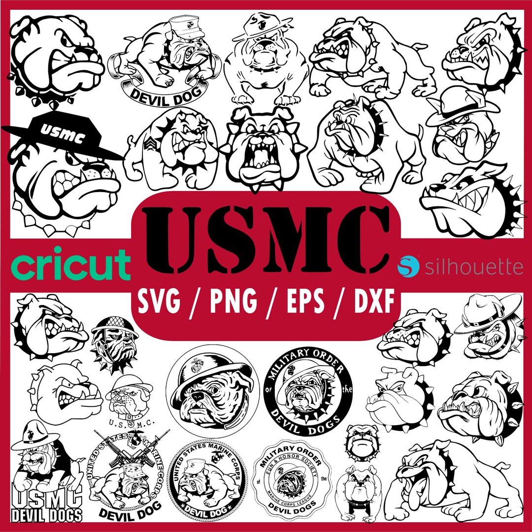29 SVG USMC Devil Dogs Mega Bundle | United States Marine Corps ...