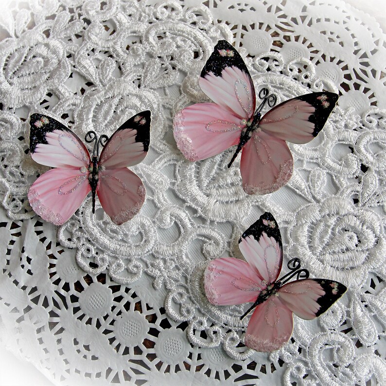 Reneabouquets Handcrafted Butterfly Set Pink Aurora - Etsy