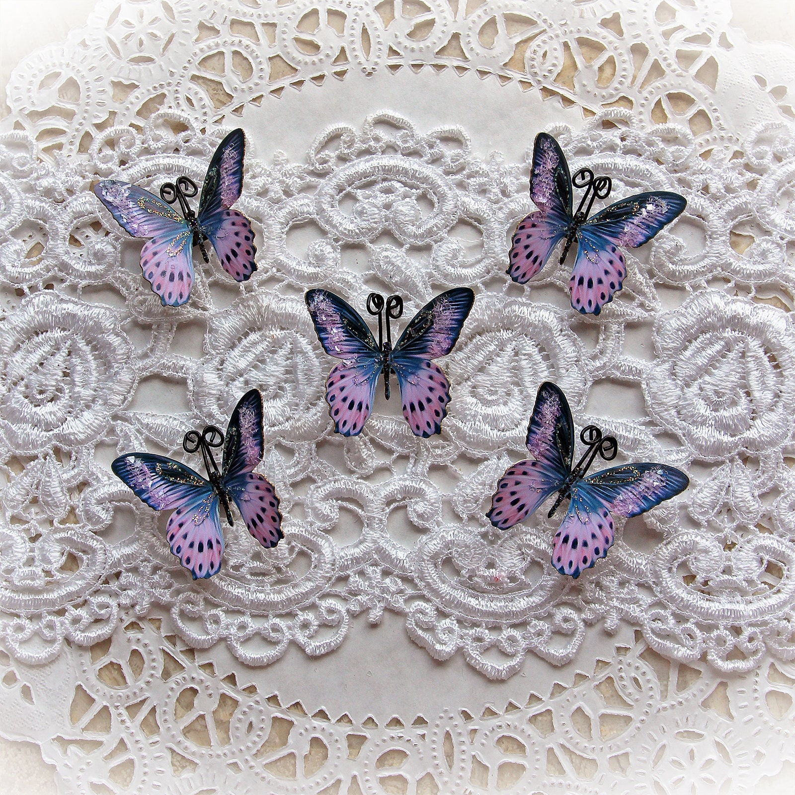 Reneabouquets Tiny Treasures Butterfly Set Astrial Pink | Etsy